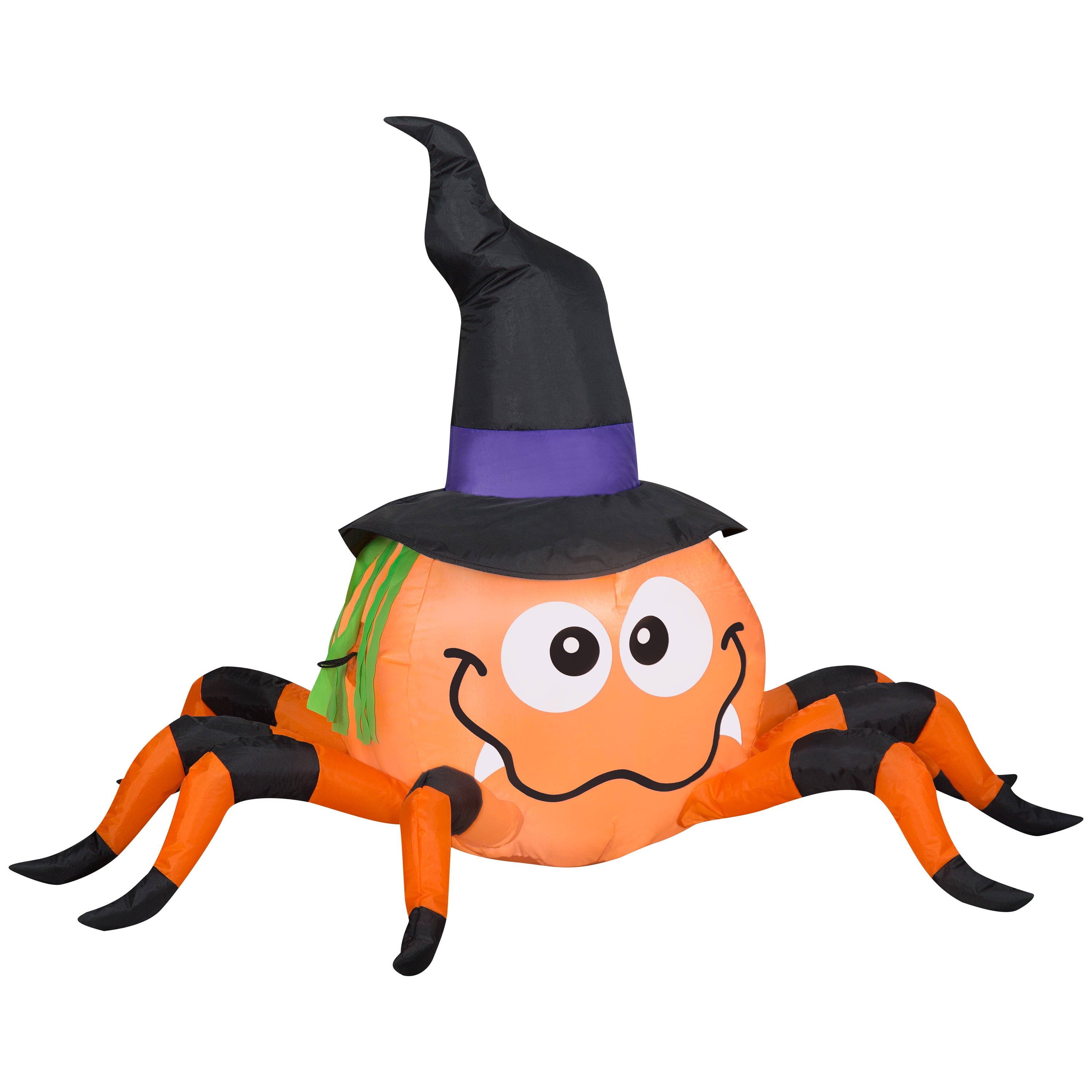 Airblown Inflatables Orange Spider with Witch Hat - Walmart.com