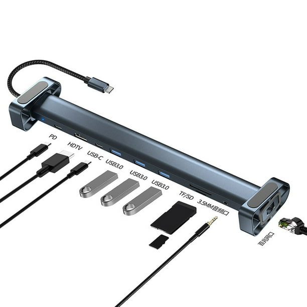 Adaptador extensor de base de expansión divisor convertidor USB 3.0 7 en 1 aplicable a ...
