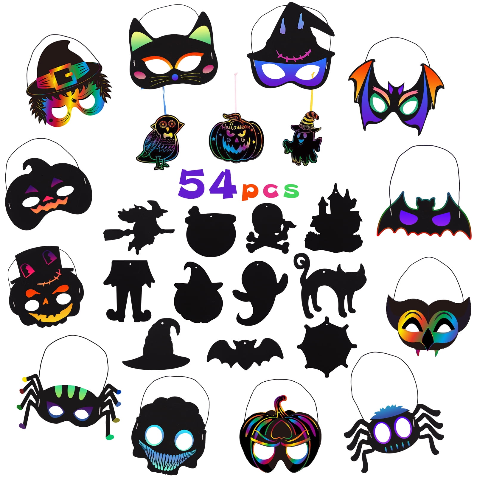 EastVita Scratch Paper Art Set, 42 Sheets Rainbow Scratch Art Craft ...