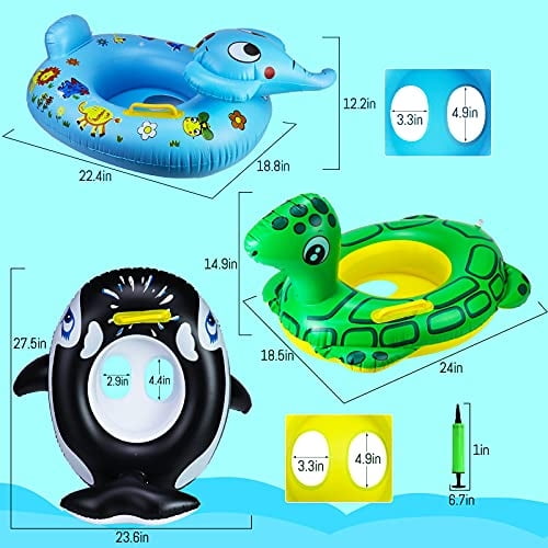Paquete de 3 flotadores inflables para alberca de 24" para niños ...