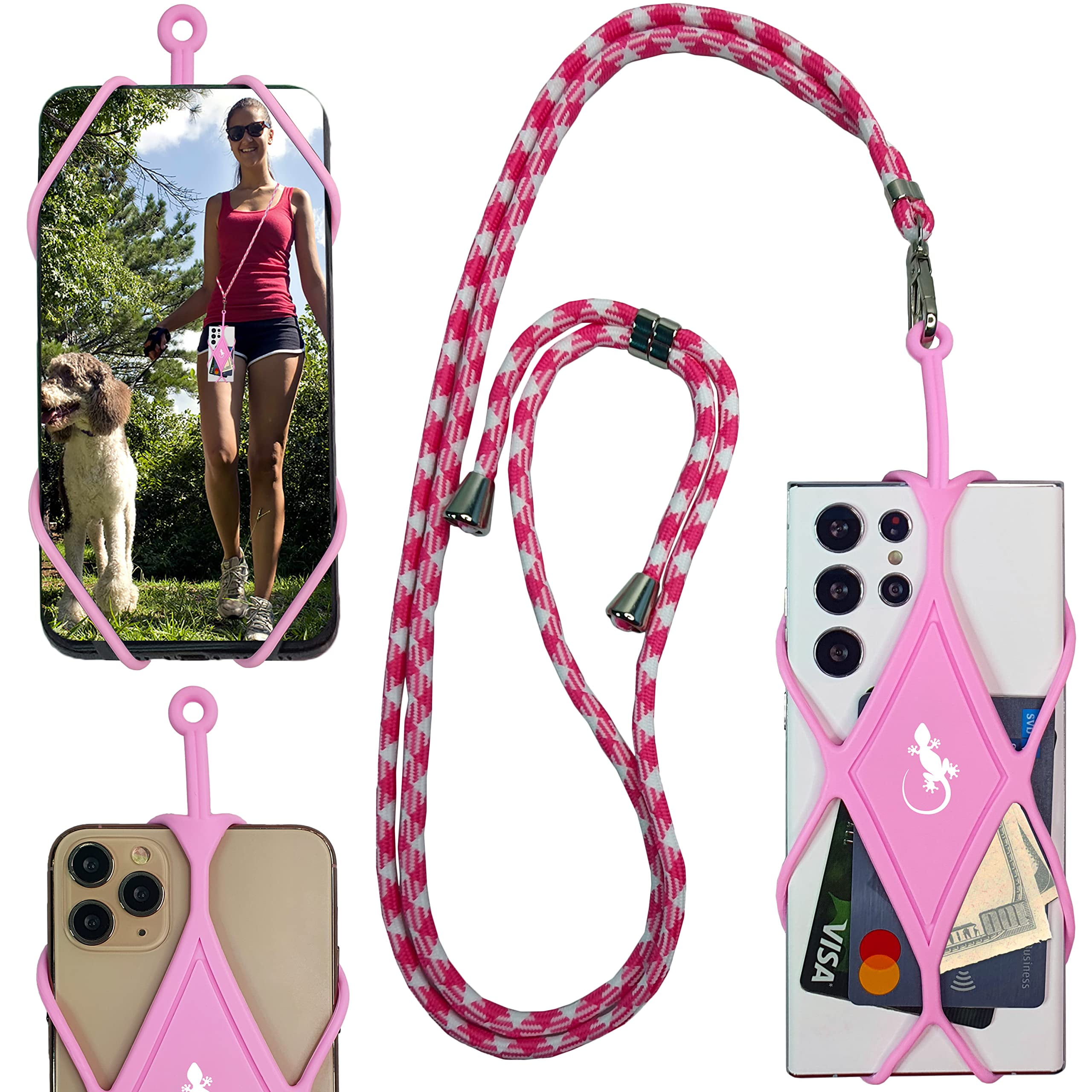 Lanyard for Phone for Cell Phone - by Gecko - Teether Phone Elastic ...