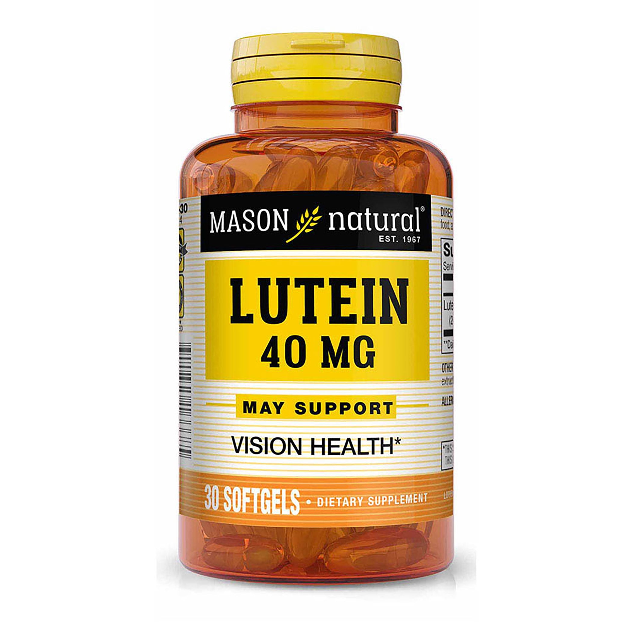 Mason Natural Lutein 40 mg with Vitamin E - Healthy Vision and Eye ...