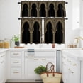 Double Arches Kitchen Curtains Set for Windows, Vintage Traditional ...