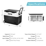 Costway Electric Portable Fridge for Truck Drivers - 58 Quarts Car ...