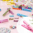 622 pcs Cheer Pins Kit DIY Wooden Colored Clothes Pin Decorations with ...