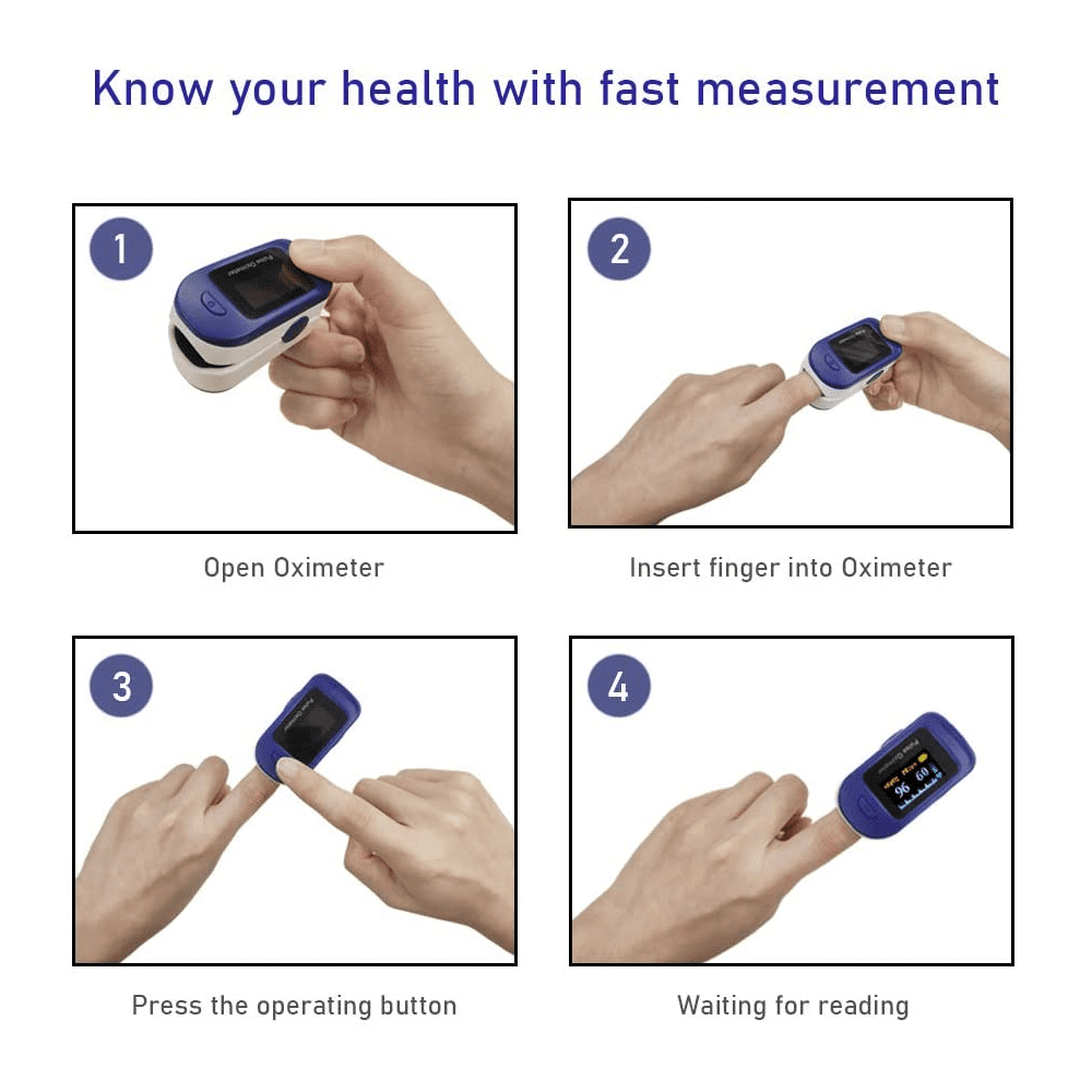 Pulse Oximeter Fingertip Pulse Oximeter Blood Oxygen Saturation Monitor ...