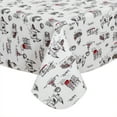 RAY STAR Flannel Backed Vinyl Tablecloth, 60x84 inch Waterproof ...