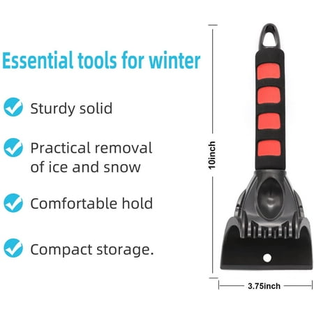 2 Pieces Car Ice Scraper, Car Window Scraper Combo, Ice Breaker and ...