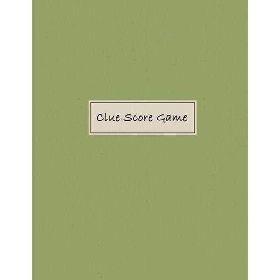 Clue Score Game : Clue Scoring Game Record Level Keeper Book, Clue ...