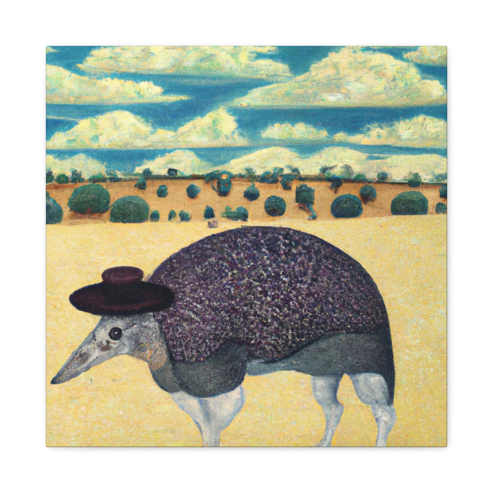 Armadillo Pointillism Dream - Canvas - Walmart.com
