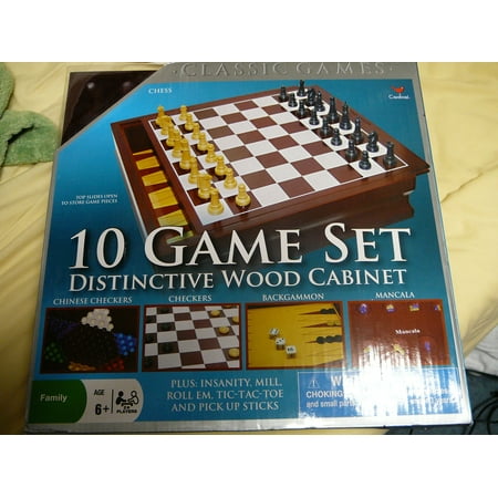 Cardinal Family 10 Game Set in a Distinctive Wood Cabinet - Walmart.com