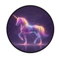 36.2 Inch Round Floor Mat Glowing Unicorn Carpet Decor Rug for Living ...