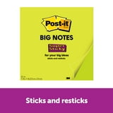 Post-it Super Sticky Big Notes, 11 in x 11 in, Neon Green - Walmart.com