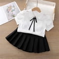 BaoFuBaoMei 2 Piece Skirt Set for Girls Summer Short Sleeve Shirts and ...