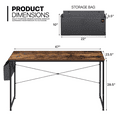MoNiBloom Computer Desk with Storage Bag, 47" Workstation Table for ...