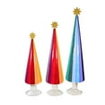 Cody Foster 19.00In Patterned Tree Set/3, Glass, Christmas Rainbow ...