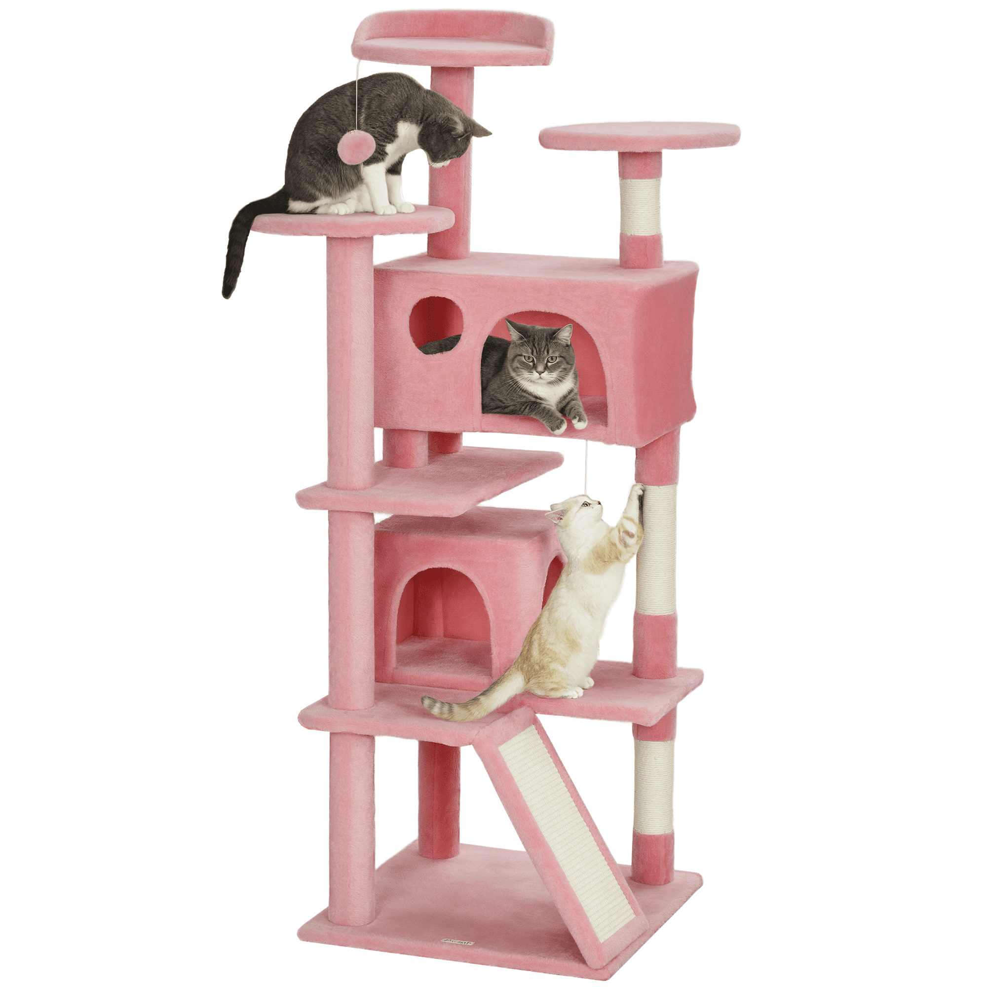 Click here for Pawhut 54 Cat Tree Tower With Scratching Posts  Ca... prices