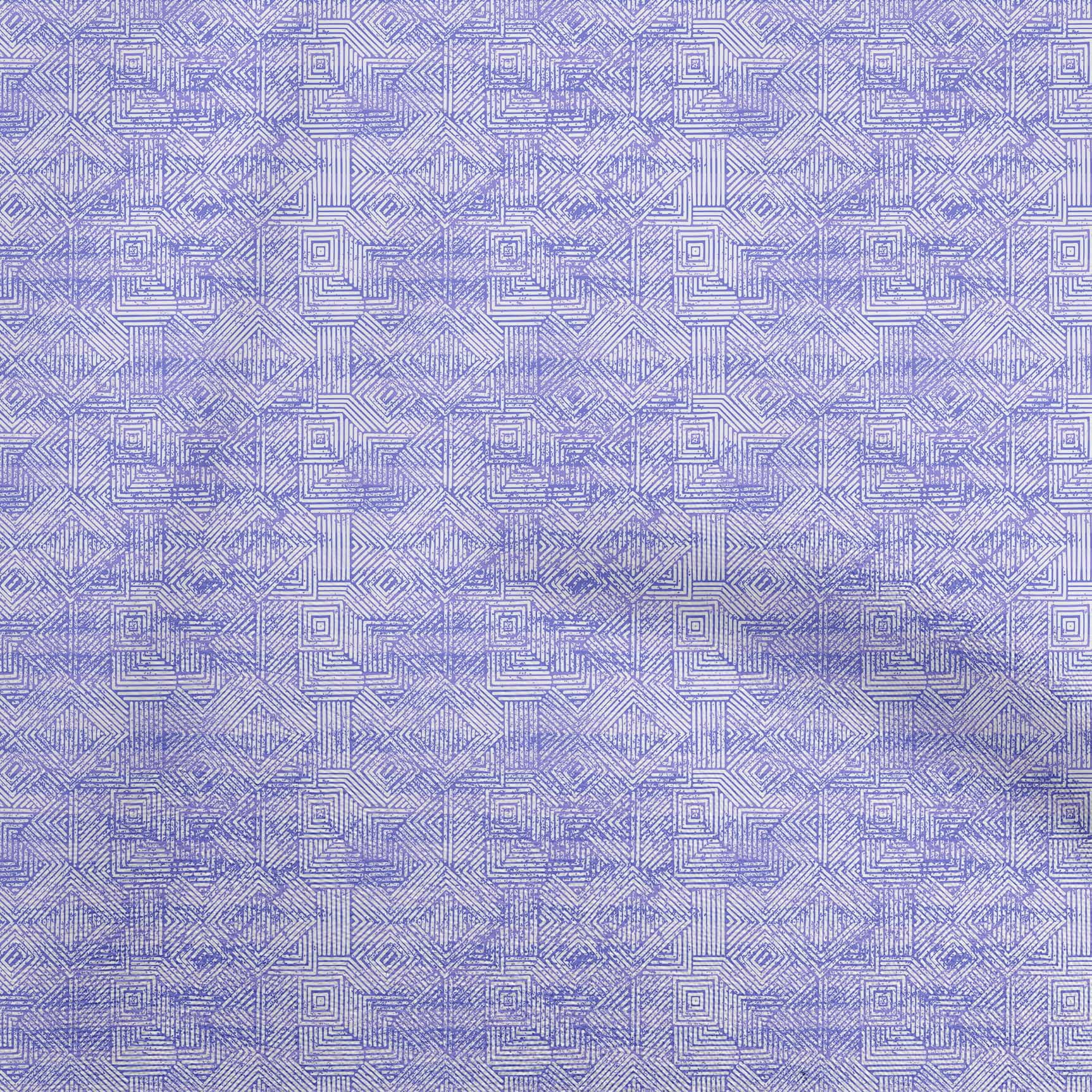 oneOone Velvet Medium Purple Fabric Geometric Lines With Texture Diy ...