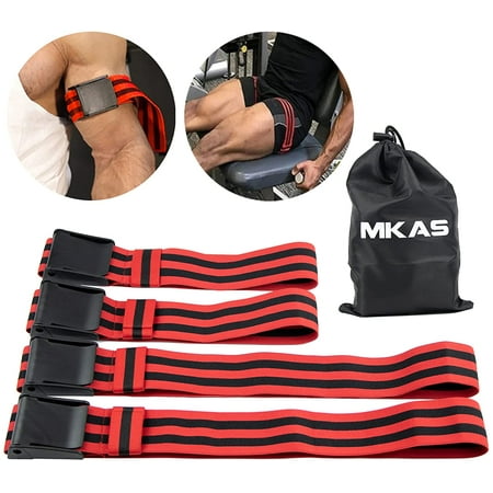 BFR Fitness Occlusion Straps Blood Flow Restriction Bands 4 Pack, Blood ...