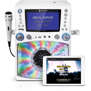 Singing Machine Bluetooth Mobile Karaoke System with Resting Tablet ...