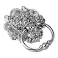 Antique Lion Head Door Knocker Front Door Handle Silver Tone Pull Ring - Walmart.com