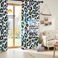 Blue Leopard Print Pattern Blackout Curtains,Triple Weaved Fabric ...