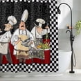 Chef Extra Long Shower Curtain Set, Waterproof Shower Curtains for ...