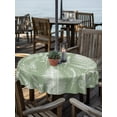 Abstract Leaves Round Outdoor Tablecloth with Umbrella Hole Sage Green ...