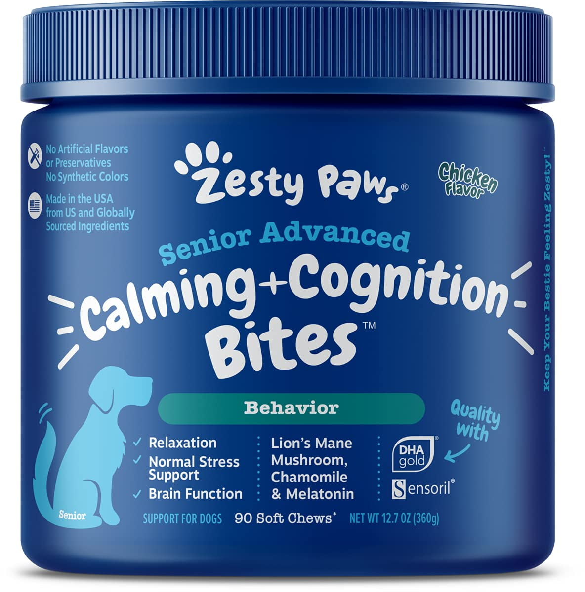 Suplemento Zesty Paws Senior Advanced Calming & Cognition | Walmart en ...