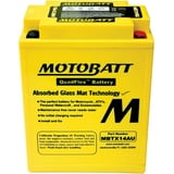MotoBatt MBTX14AU 16.5Ah 250 CCA AGM Powersports Battery replaces ...