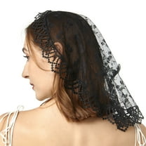 COOLHOOD Multiuse Lace Mantilla Veil Headscarf Catholic Mass Veil for ...