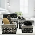 Paper Rope Storage Utilities Baskets Totes Set of 4 Black - Walmart.com