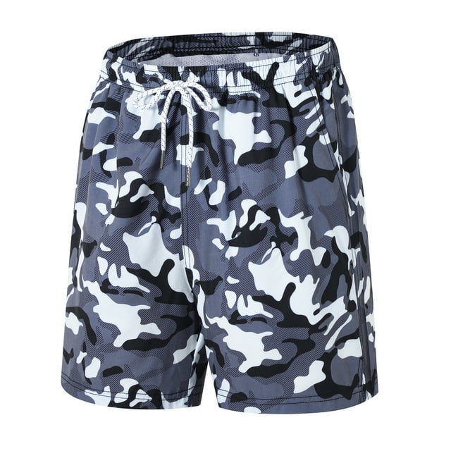 Yukaichen Mens Swim Trunks Quick Dry Beach Shorts With Mesh Lining