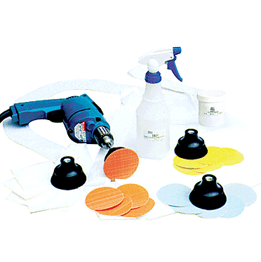 3M ZSRPSSKM Trizact Scratch Removal Starter Kit for Flat Glass Uses 3 ...