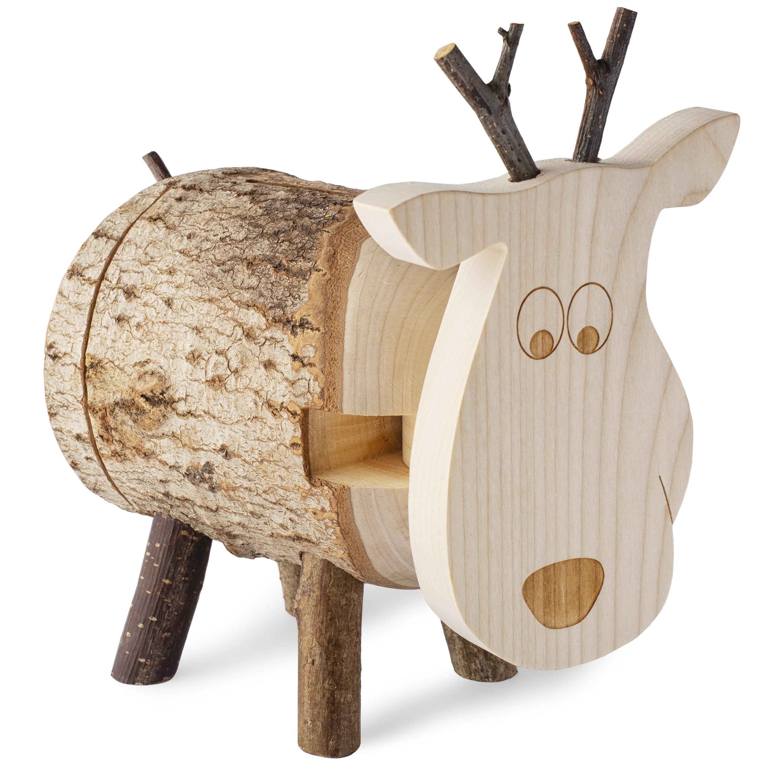 Wood Piggy Bank, Rudolph Reindeer, Handmade Money Bank for Boys and ... Wood Piggy Bank, Rudolph Reindeer, Handmade Money Bank for Boys and ...