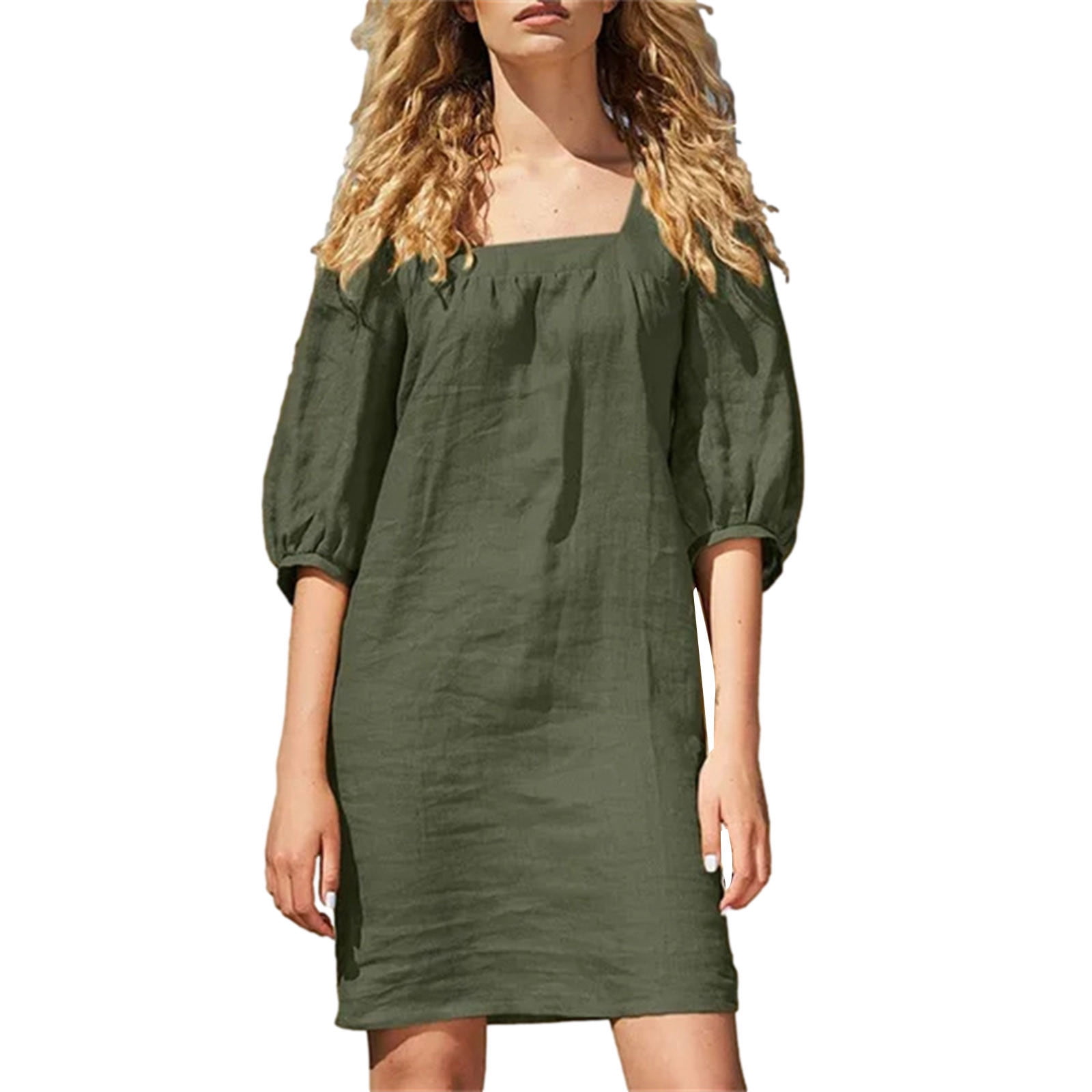 Click here for Aherbiu Plus Size Dresses For Women Cotton Linen S... prices