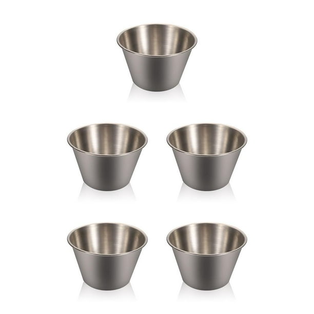 Redempat Stainless Steel Sauce Cup Condiment Dipping Container Salad ...