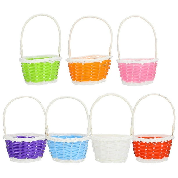 7 Pcs Plastic Storage Baskets Practical Food Baskets Lovely Craft ...