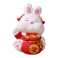 Unbreakable Rabbit Piggy Bank Animal Bunny Statue Container Ceramic ...