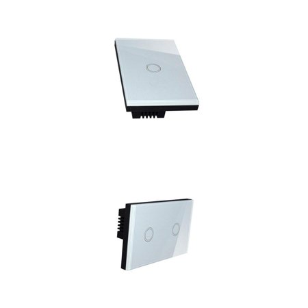 Set of 2, Crystal Glass United States Touch Screen Wall Switch LED 1 ...