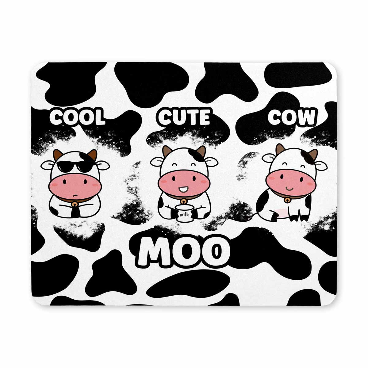 Cute Cow Mouse Pad Square Mouse Mat Rubber Base Mousepad for Laptop ...