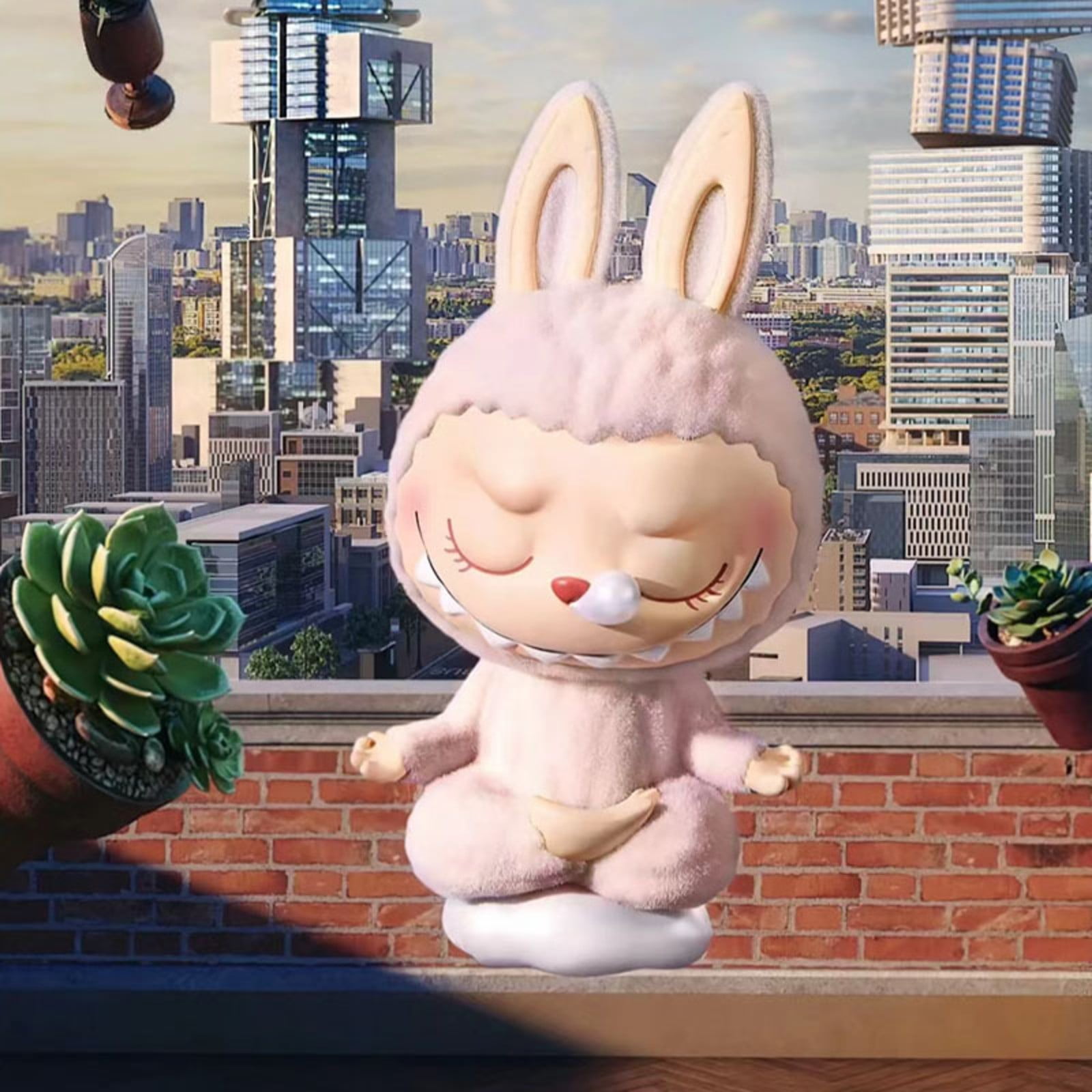 Muñeca TKBABEUE Labubu muñeca Macaroon POPMART monstruo Labubu felpa ...