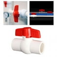 PVC Ball Two Way Compact T Handle Water Shut Off Straight Pipe Fitting ...