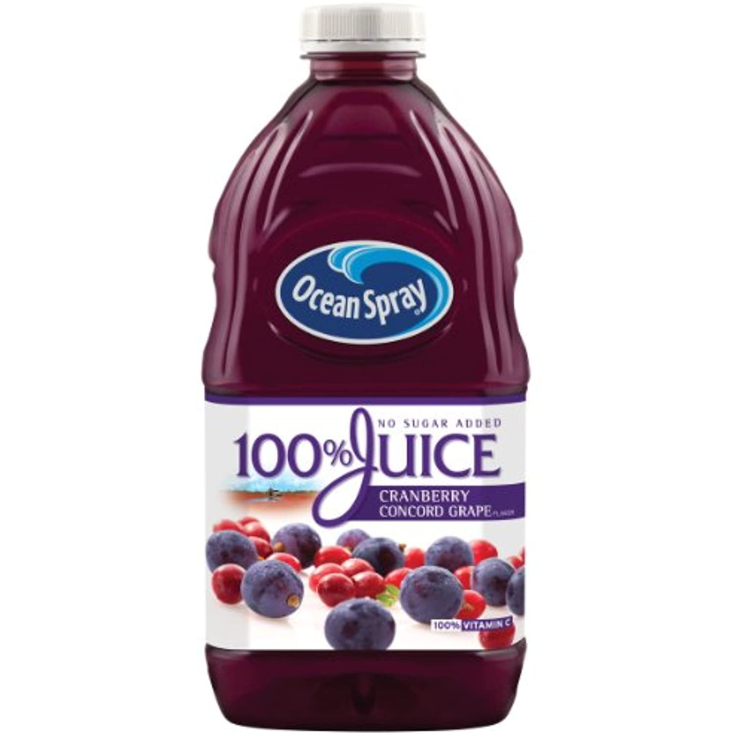 Ocean Spray 100% Juice, Cranberry Concord Grape, 64 Ounce Bottle ...