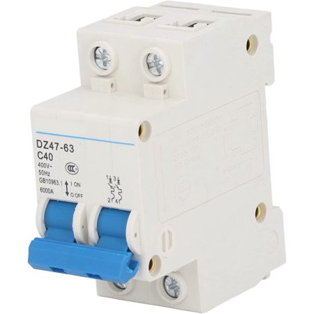 Circuit Breaker, 2 Poles AC 400V 40A DIN Rail Installation for Thermal ...