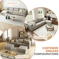 Edx Convertible Modular Sectional Sofa 5 Seat L Shaped Modern Sofa Couch Bed Grey