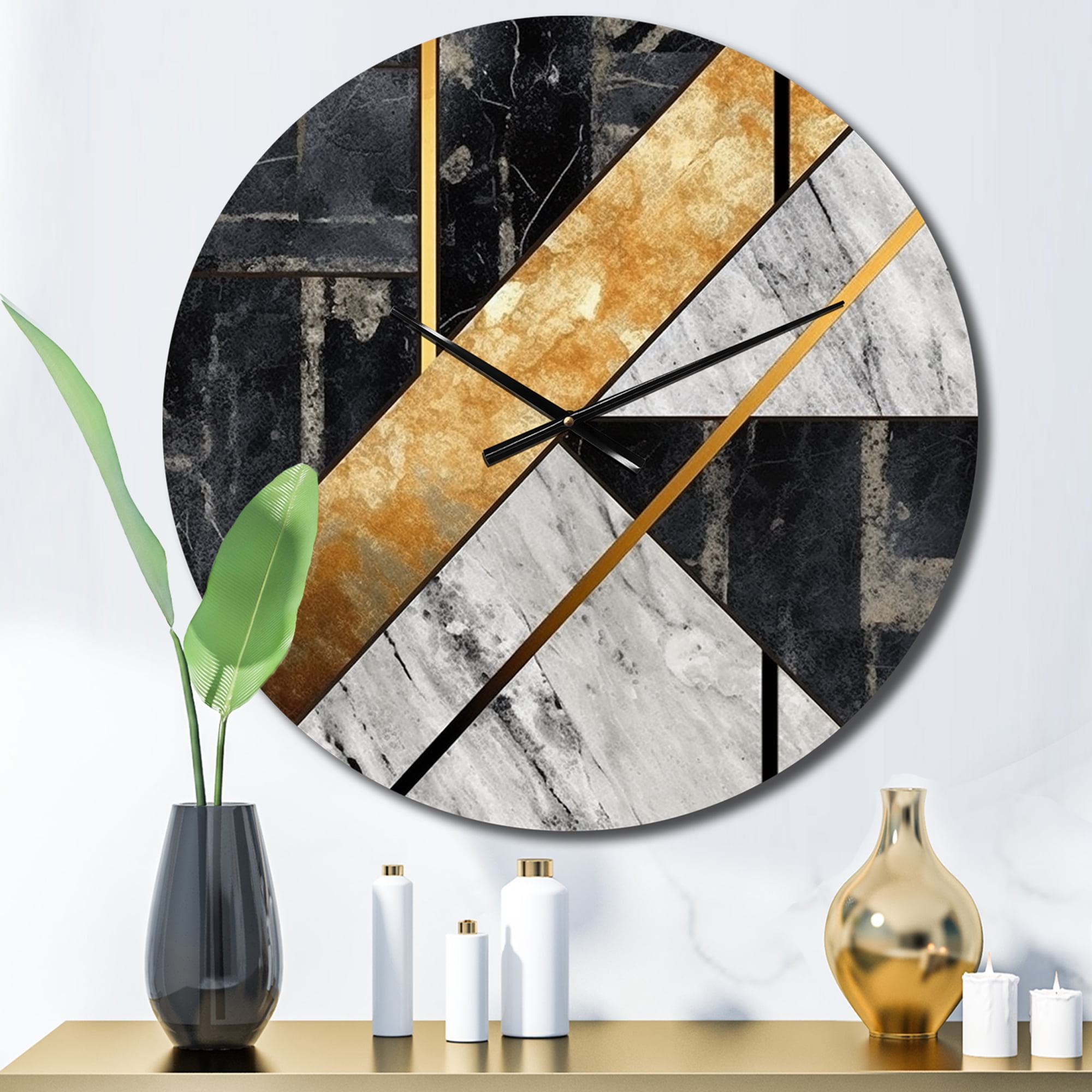 Click here for Designart Marble Granite Agate With Gold Accents I... prices