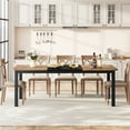 78.7" Industrial Dining Table for 6-8 – Rectangle, Sturdy Metal Frame ...