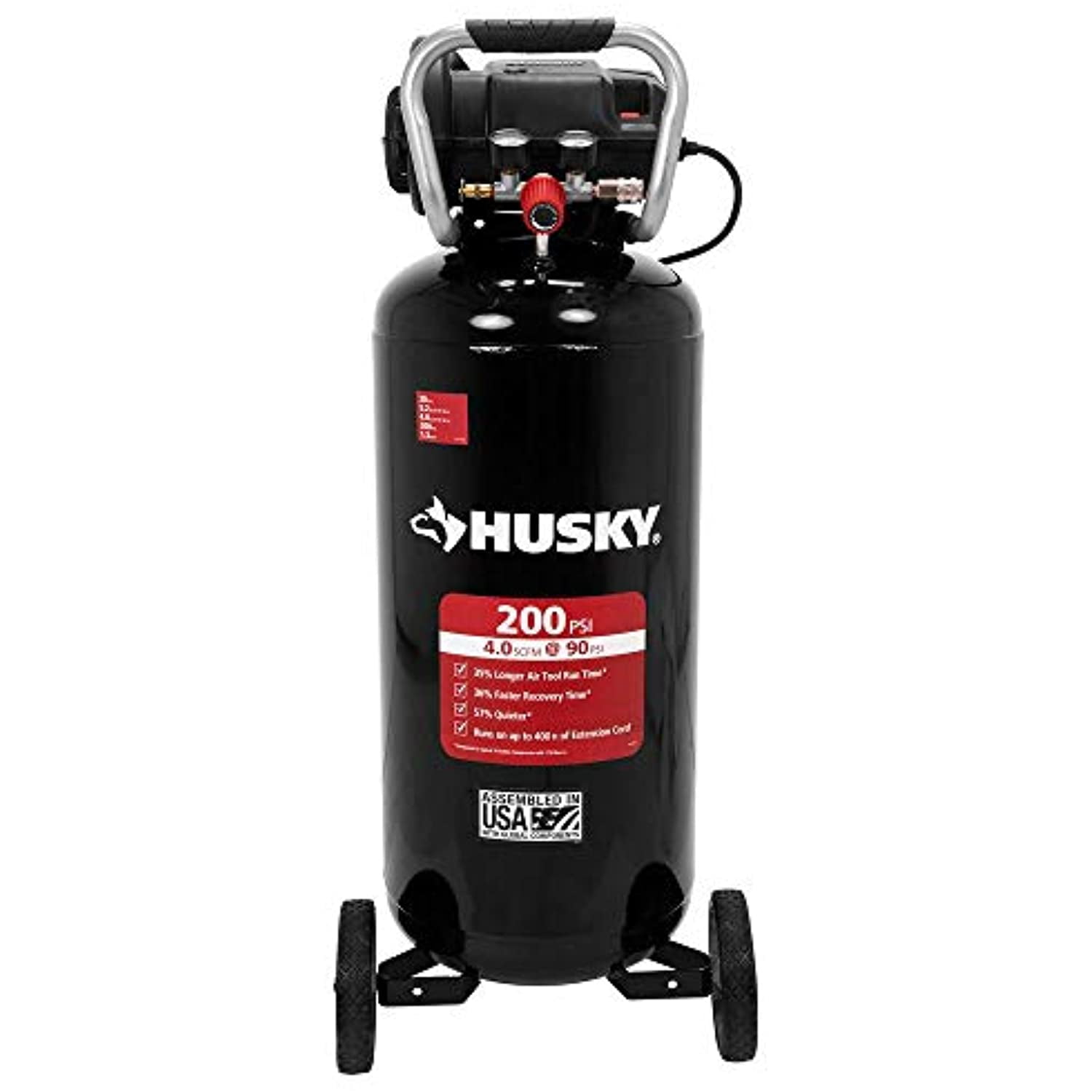 Husky 20 Gal. 200 PSI Oil Free Portable Vertical Electric Air ...