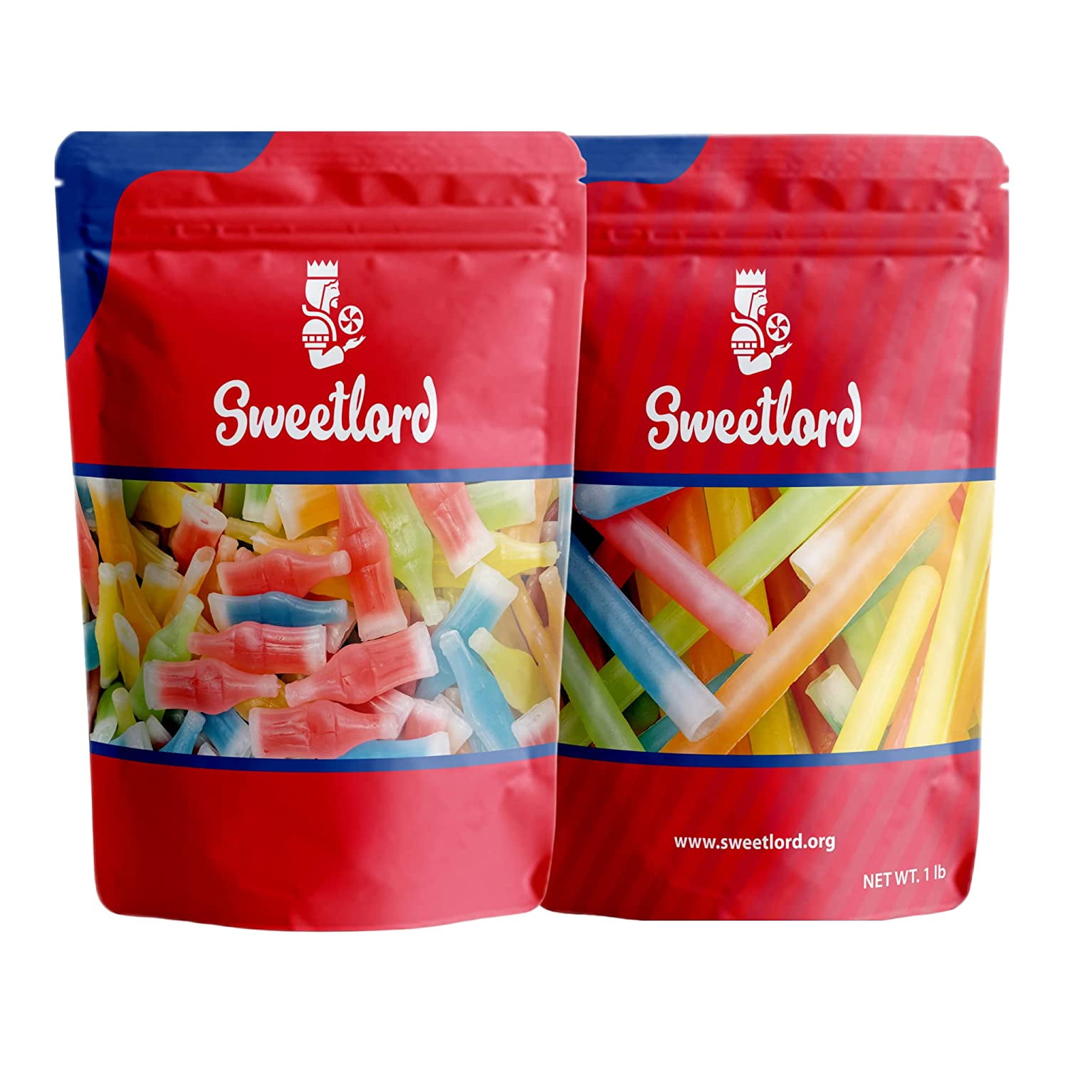 Sweetlord Nik L Nip Wax Bottles & Wax Candy Sticks 1 Pound Each, Bulk ...